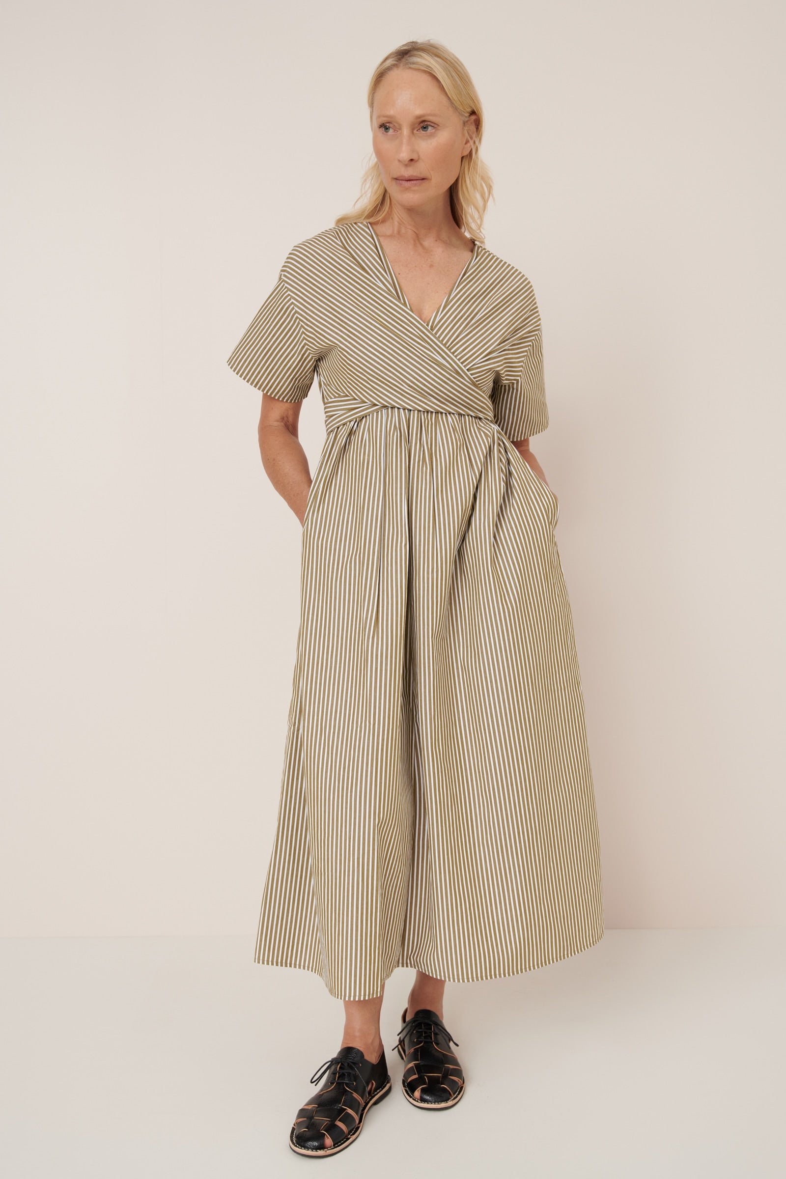 Shop Composer Dress - Treetop Stripe | Kowtow Clothing | Kowtow